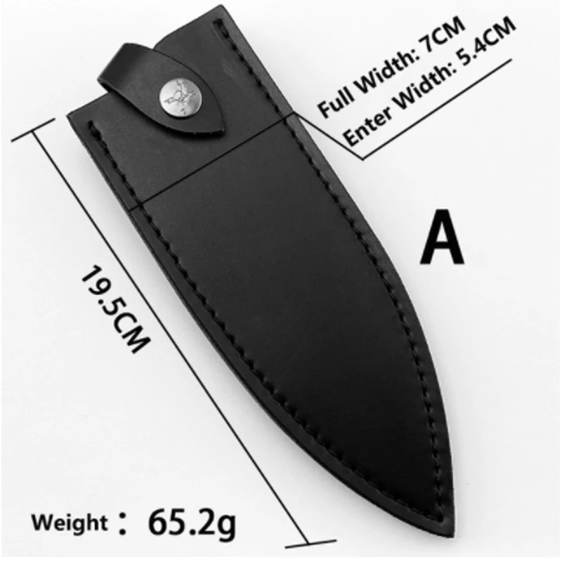 Couteau de cuisine,Fourreau de protection de lame de cuisine en cuir de ...