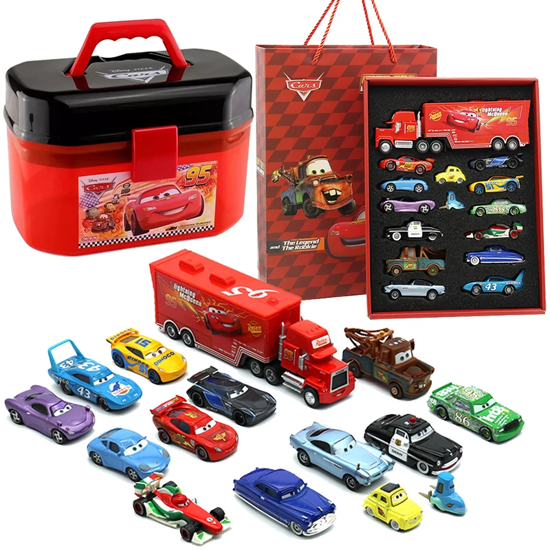 Disney-Pixar-Cars-2-3-Lightning-McQueen-Storage-Box-Metal-Model-Car-1 ...