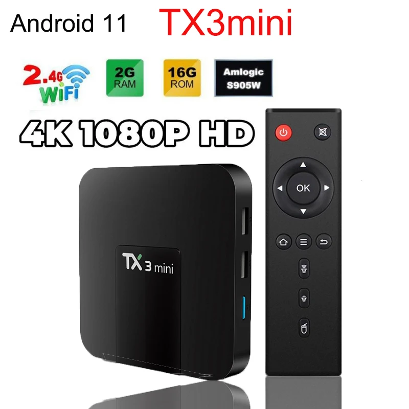 Tx3mini-smart-tv-box-android-11-0-UHD-HDR10-4K-H-265-Amlogic-S905-4G ...