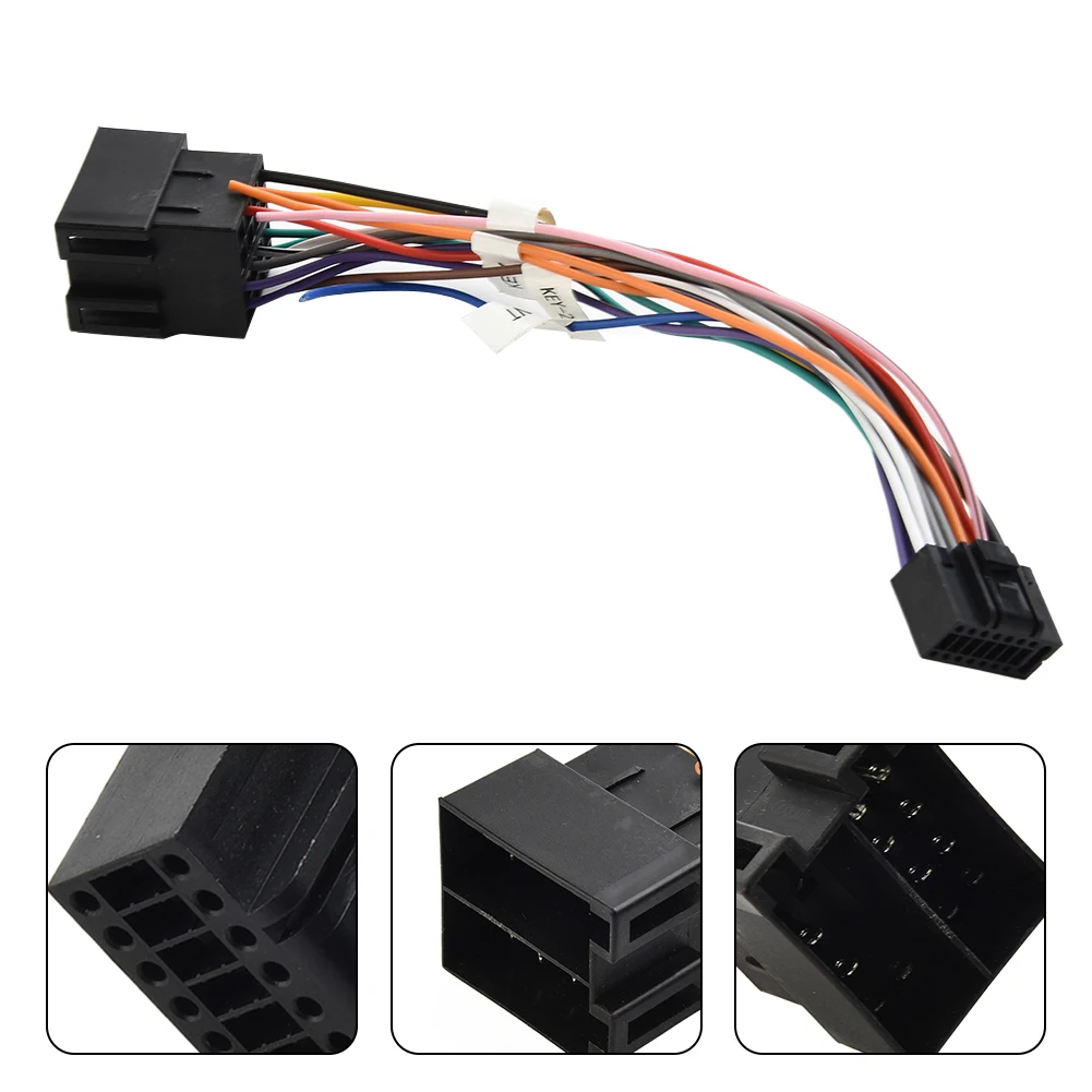 Car-Stereo-Radio-16-Pin-To-ISO-Cable-Adapter-Male-Plug-To-Female ...