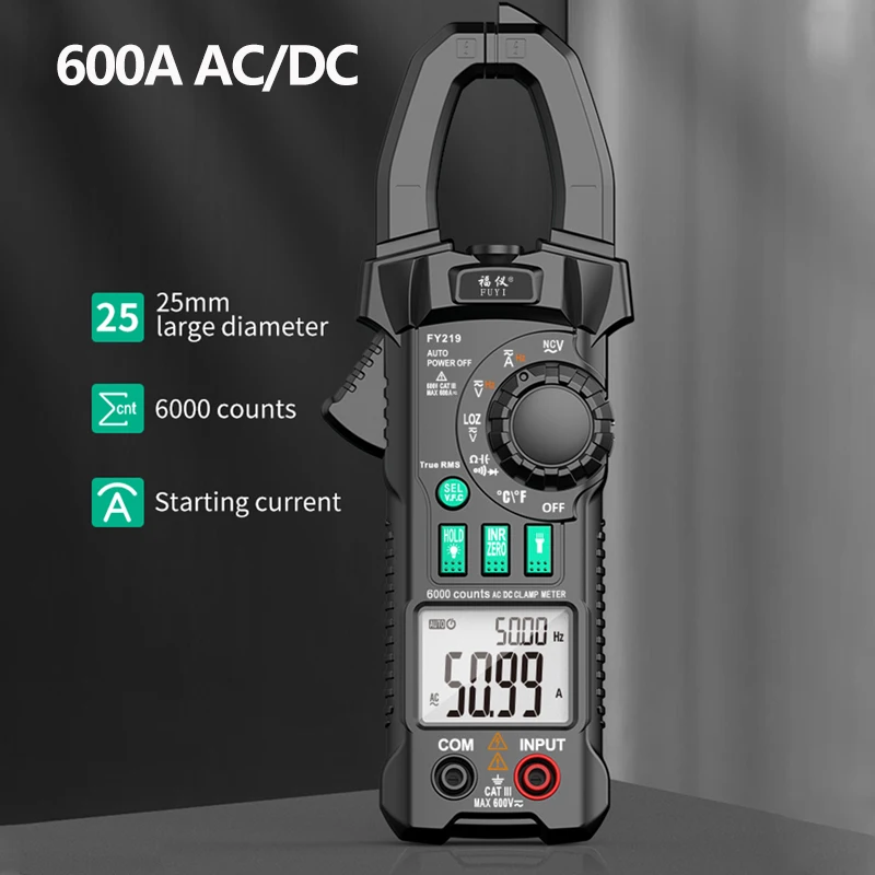 Professional-Digital-Clamp-Meter-AC-DC-Current-Clamp-Meter-Multi ...