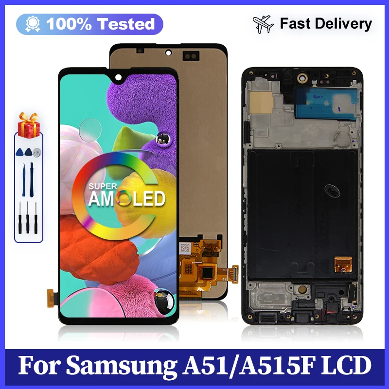 Super AMOLED For Samsung Galaxy A51 LCD A515F SM-A515F/DS A515F/DS Display Touch Screen ...