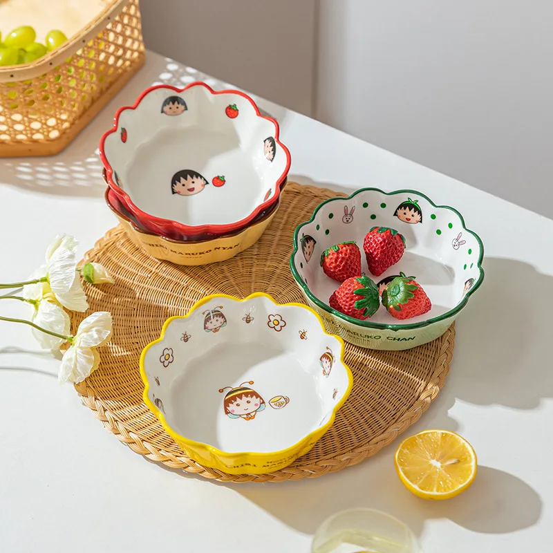 Kawaii-Chibi-Maruko-Chan-Anime-Hobby-Cartoon-Ceramic-Salad-Bowl-Grilled ...