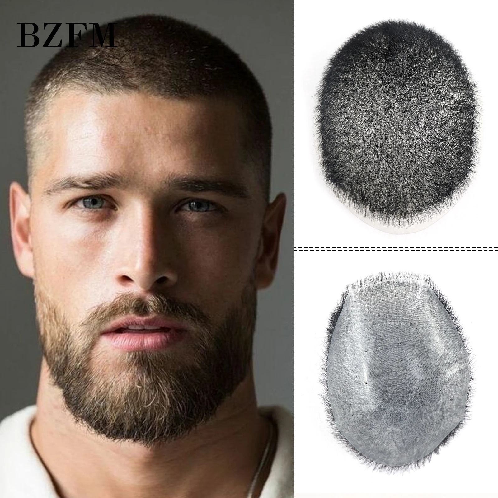 1cm-Buzz-Cut-Men-Toupee-13x18cm-Full-PU-Skin-Choice-Toupee-For-Men ...