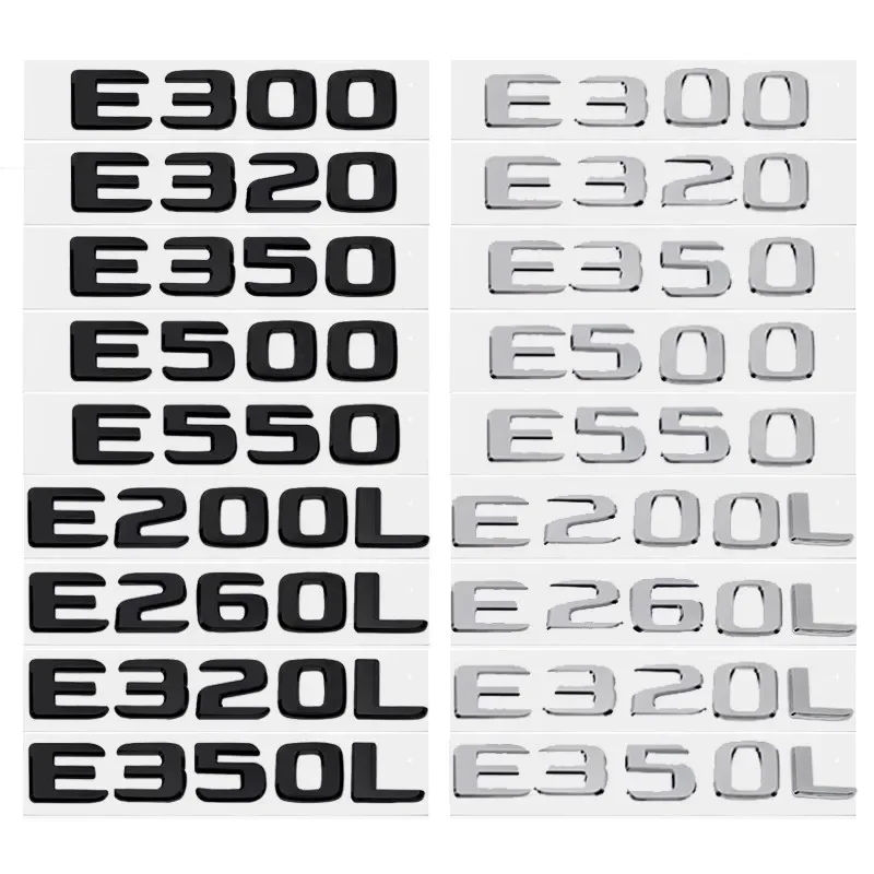 Rear-Emblem-Badge-Logo-Tailgate-Letter-Number-Sticker-For-E-Class-W210 ...