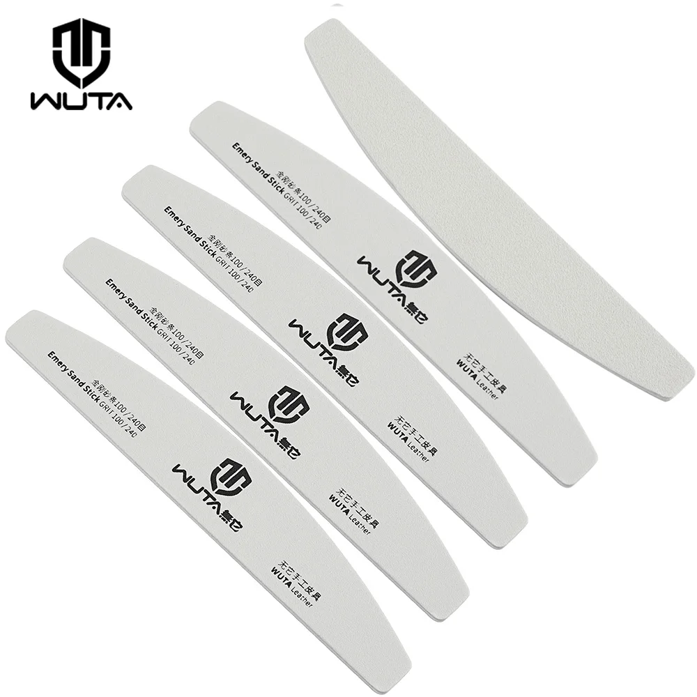 WUTA 5Pcs Emery Grit Sanding Sticks Strong Nail Files 100/240 Grit ...