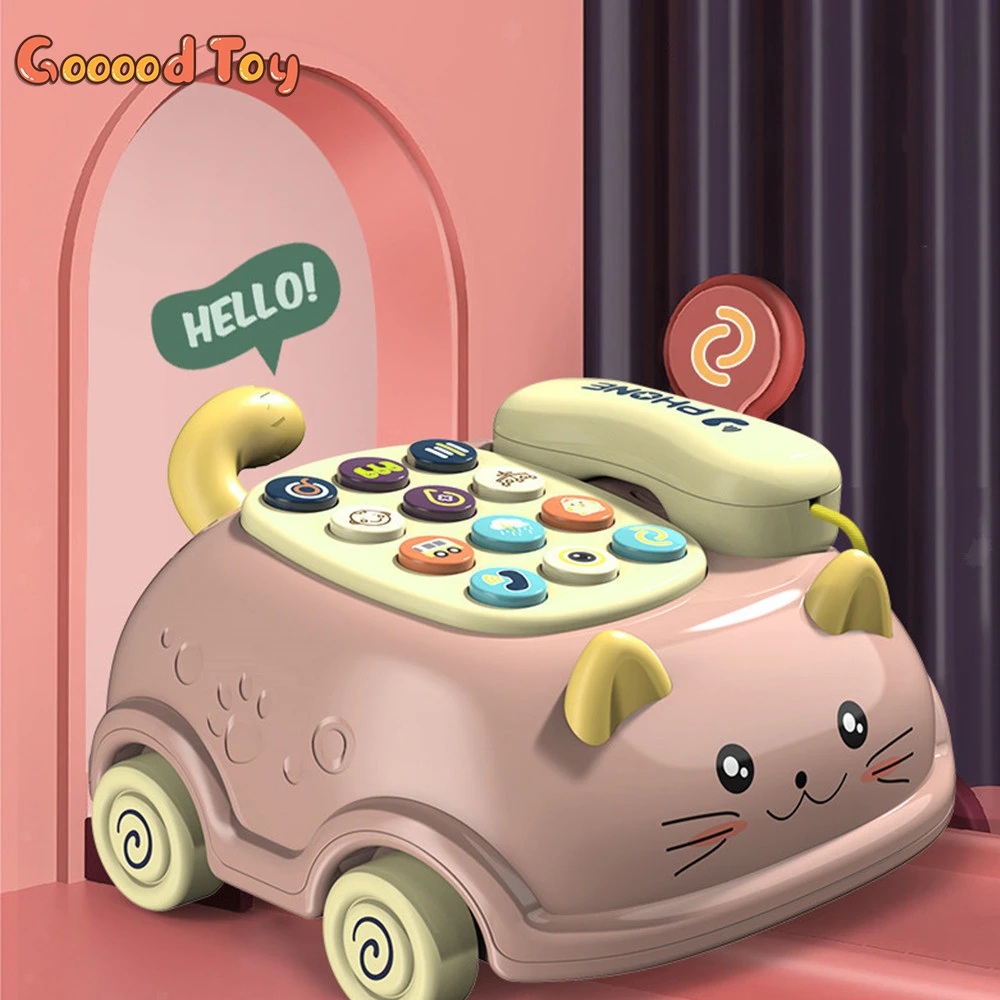 Electronic Baby Phone Toy Telephone Music Cartoon Machine for for Kids ...