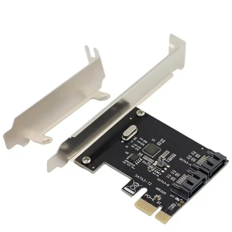 PCI-E PCI Express to SATA 3.0 Extension Card with Bracket 2-Port SATA ...