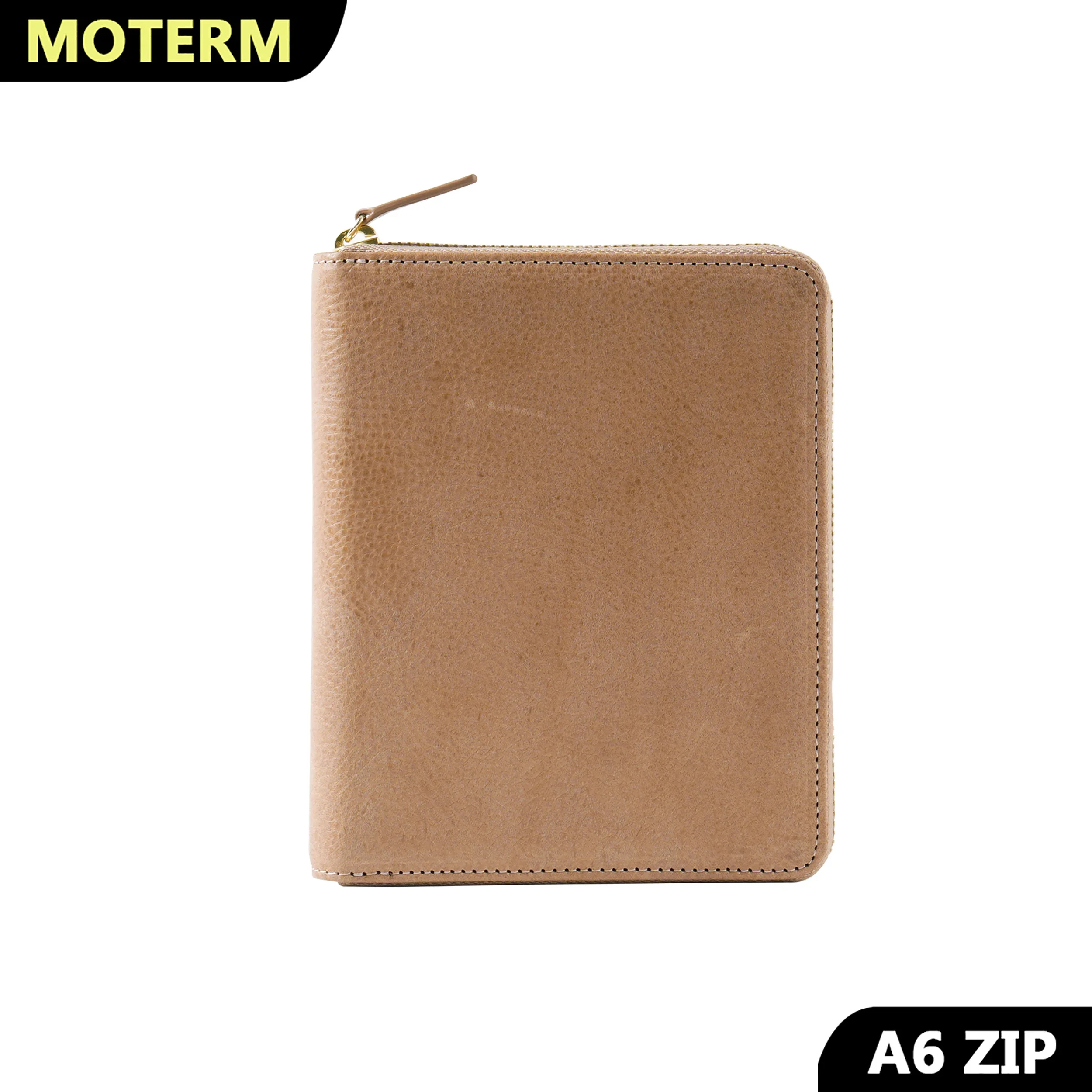 Moterm-Vegetable-Tanned-Leather-A6-Size-Zip-Cover-with-Top-Pocket ...