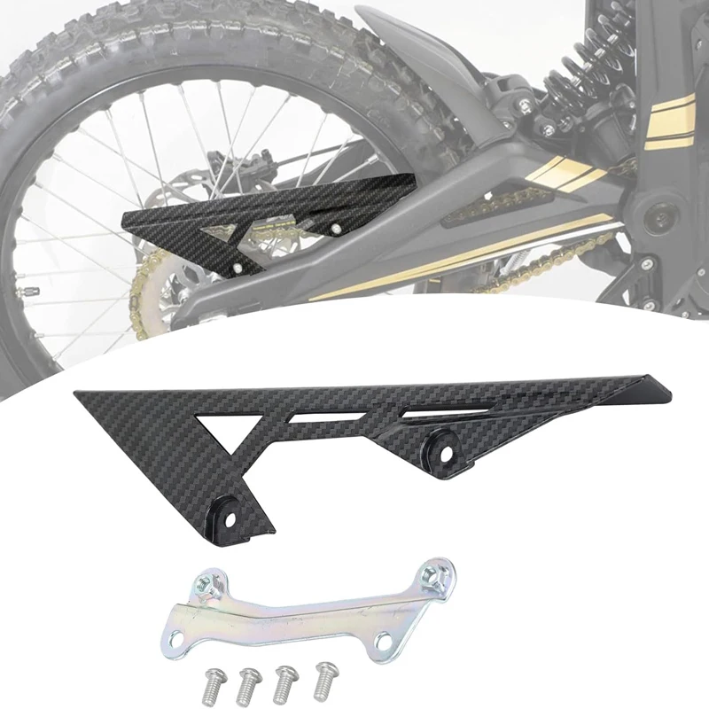 Motorcycle Chain Guards Electric Dirt Bike Chain Cover Protector Carbon ...