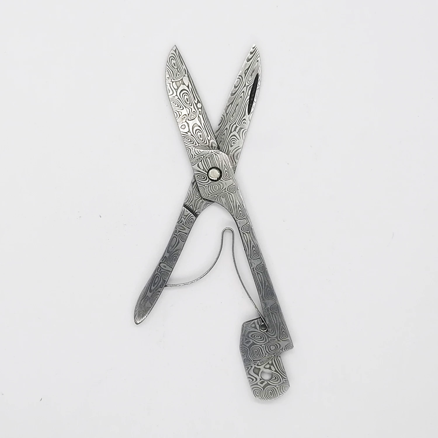 1-Piece-Replacement-Swedish-Powder-Damascus-Steel-Hand-Made-Scissors ...