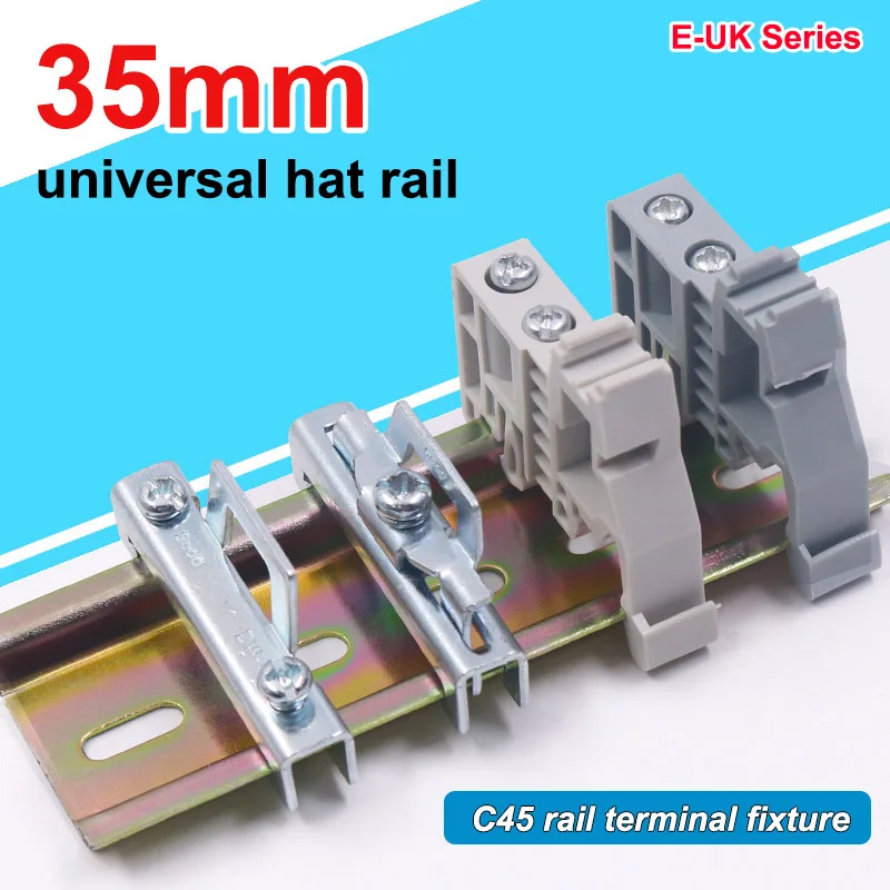 35mm Universal Hat Rail DIN Rail Terminal Blocks End Bracket Terminal ...