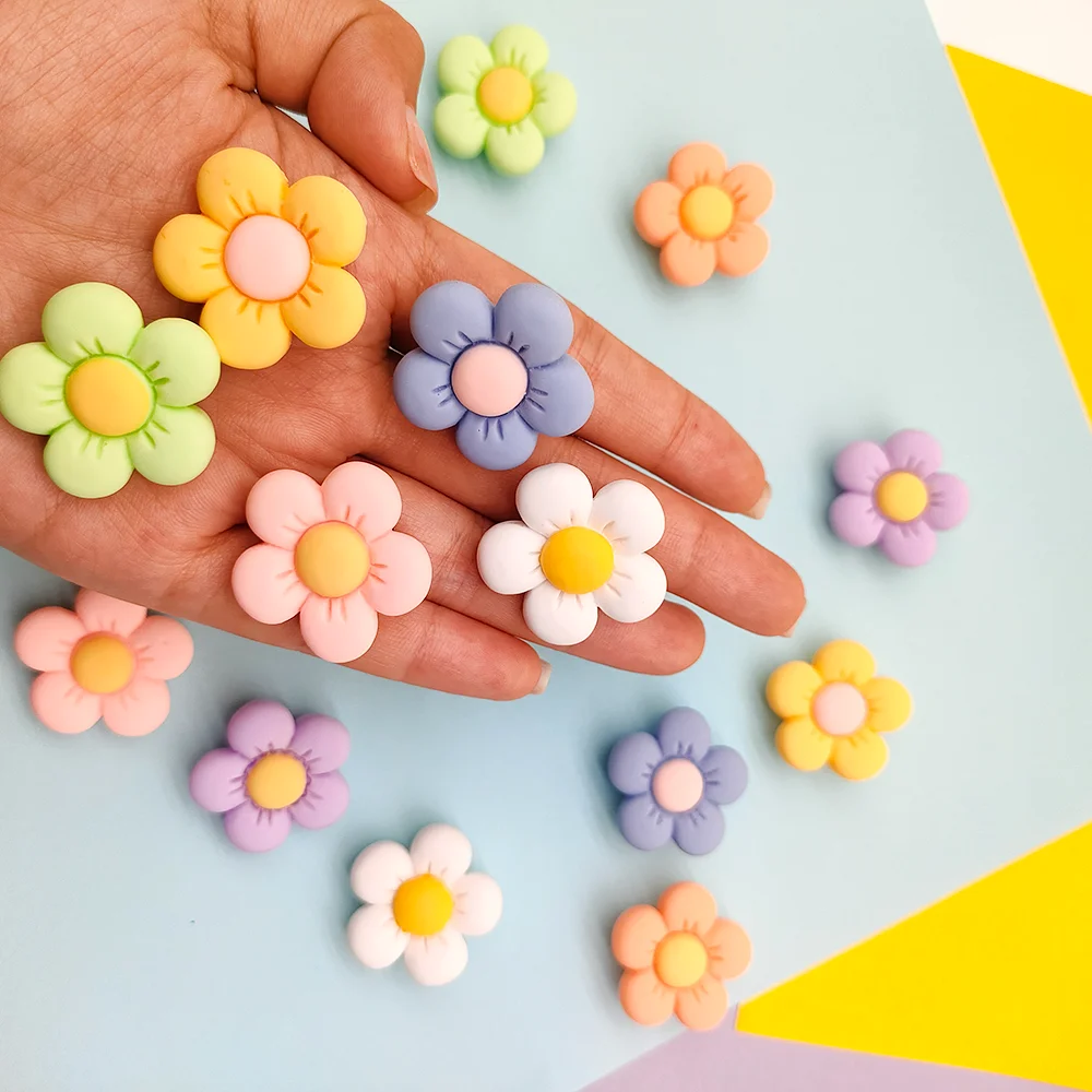 1-14Pcs Petal Colorful Flower Croc Charms Designer DIY Shoes Decaration ...