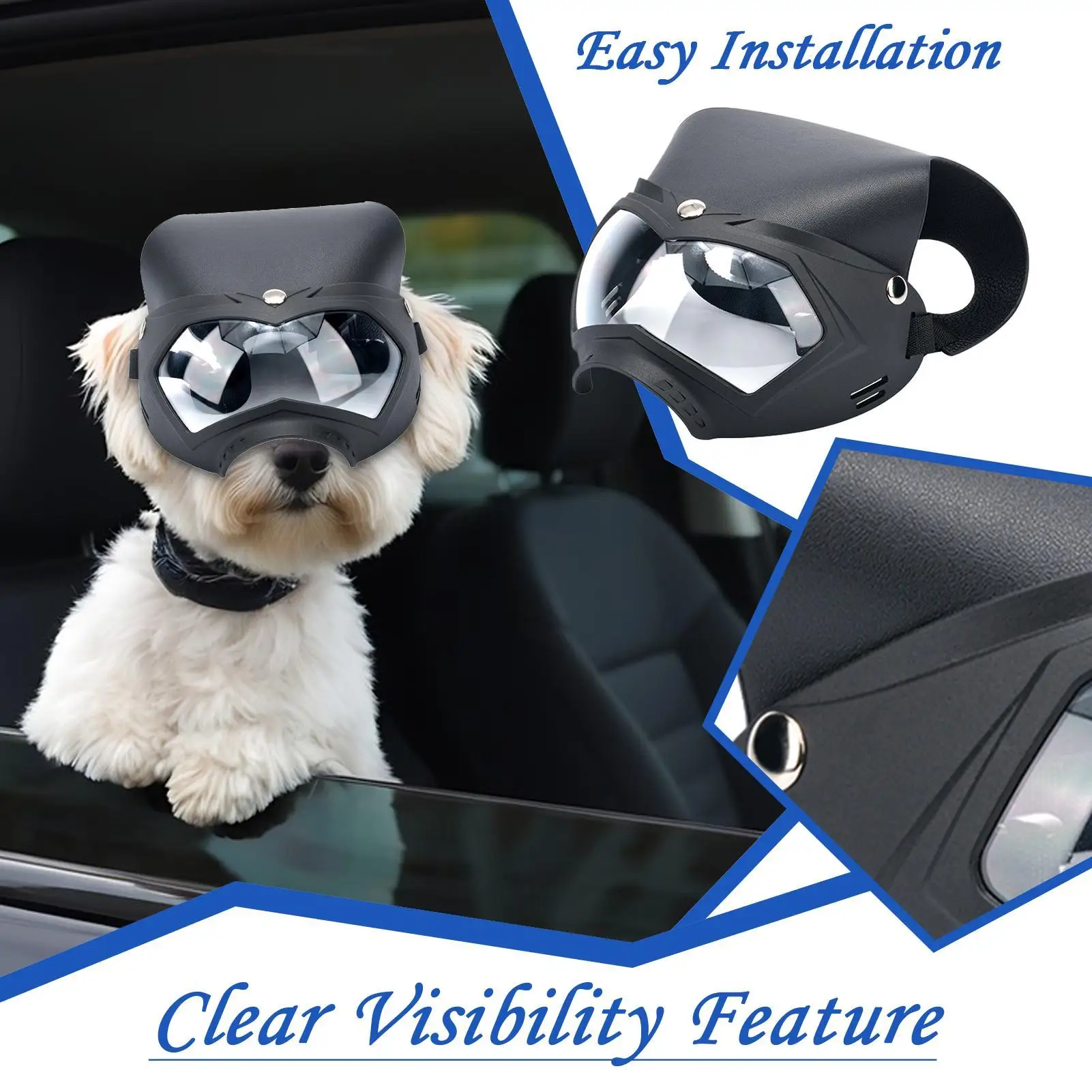 Large Dog Sunglasses Windproof UV Puppy Goggles Hat Shock-Resistant Dog ...