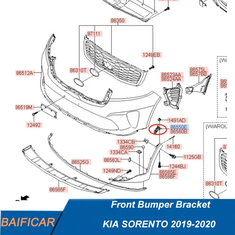 Baifica-Brand-New-Genuine-Front-Bumper-Bracket-86553-C5500-86554-C5500 ...