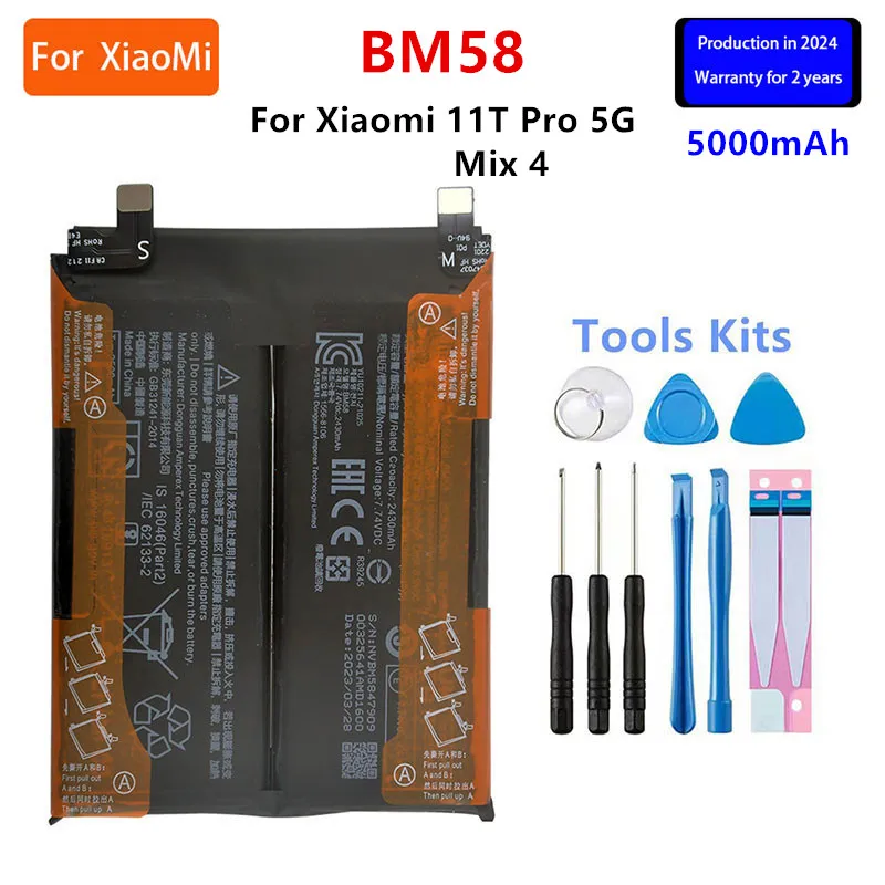Brand-New-BM58-5000mAh-Battery-For-Xiaomi-11T-Pro-5G-Mix-4-Phone ...