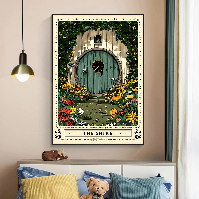 Retro Abstract Movie Lord of the Rings The Shire Poster Wall Art Prints ...