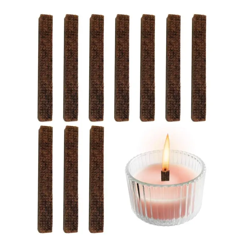 10pcs-Wooden-Candle-Wicks-Candle-Making-Set-Wicks-with-Clip-Base ...