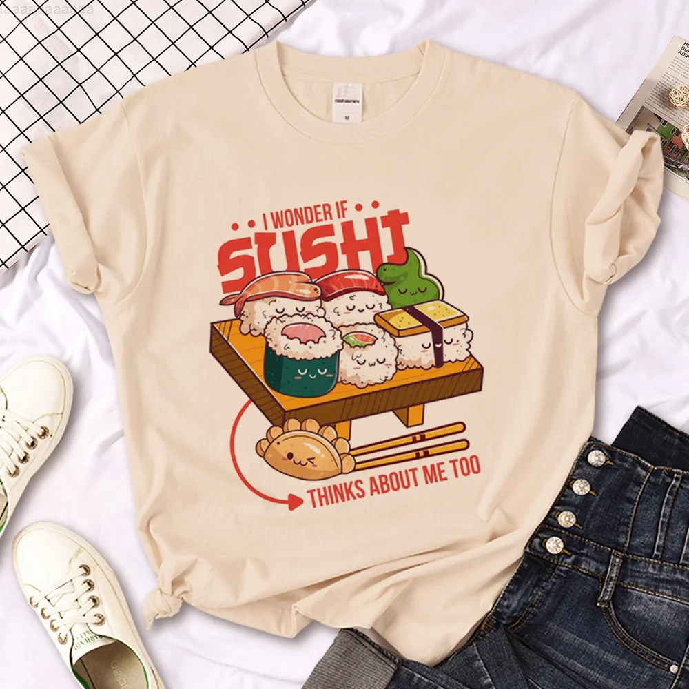 Sushi-Shirt-t-shirt-women-manga-harajuku-streetwear-t-shirt-female ...