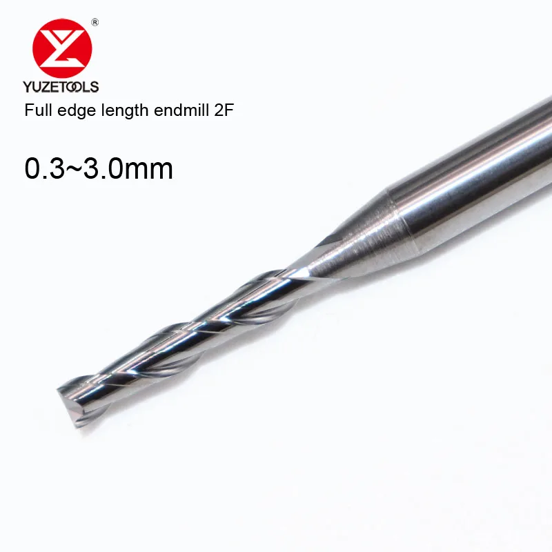 YUZETOOLS-Micro-Carbide-2F-End-Mill-Processing-Cutter-CNC-Deep-Long ...