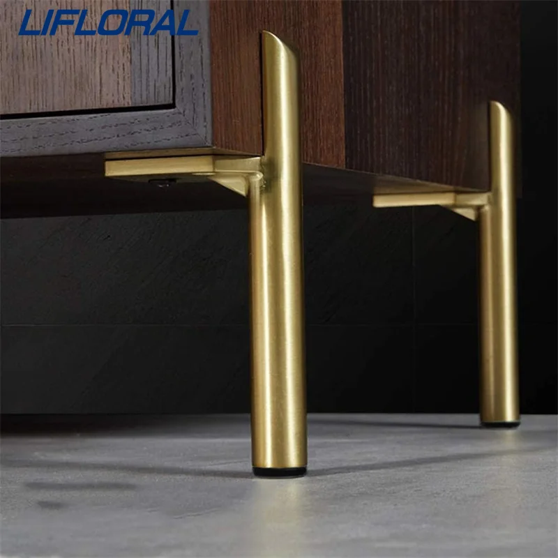 4pcs Light Luxury Metal Thickened Bathroom Cabinet TV Cabinet Table ...