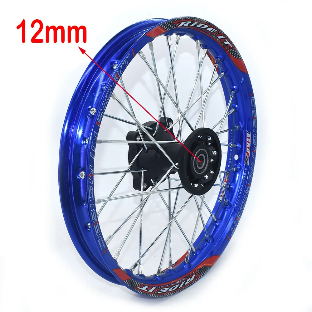 Black-Pit-Bike-Racing-14-Inch-Alloy-Front-Wheel-Rim-with-32-holes-fit ...