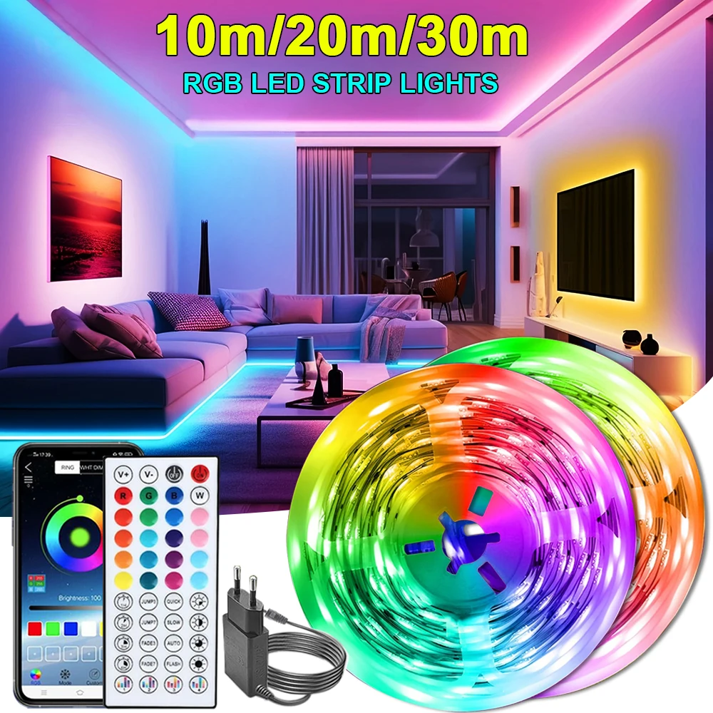 LED-Strip-Lights-10m-20m-30m-Music-Sync-RGB-Led-Strip-Tape-Lights-for ...