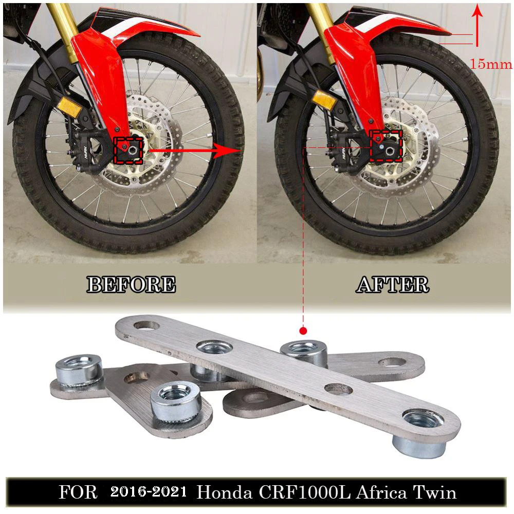Stainless Steel Front Fender Riser Mudguard Lift Bracket Rising Kit For ...