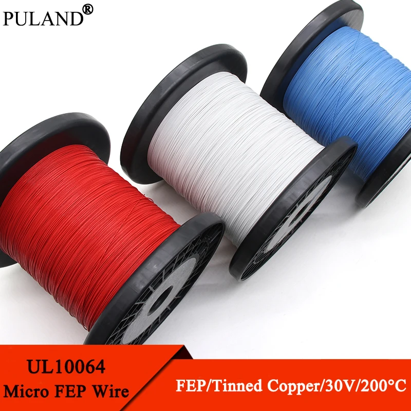 100-200-500M-Ul10064-Ptfe-Draad-40-36-34-32-30-28-26awg-Pep-Plastic ...