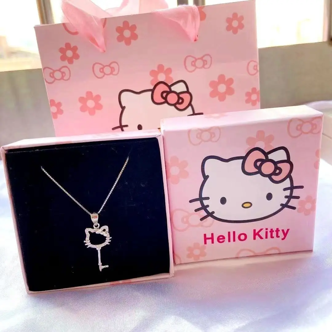 Collar-de-perlas-de-Hello-Kitty-para-ni-as-colgante-de-clav-cula-dulce ...