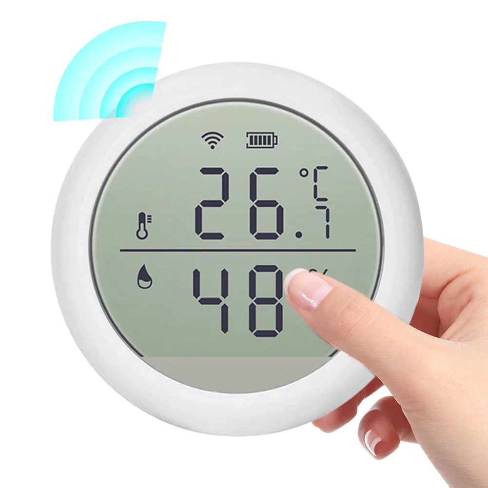 Smart-WiFi-Digital-Indoor-Thermometer-Hygrometer-Support-Alexa-Google ...