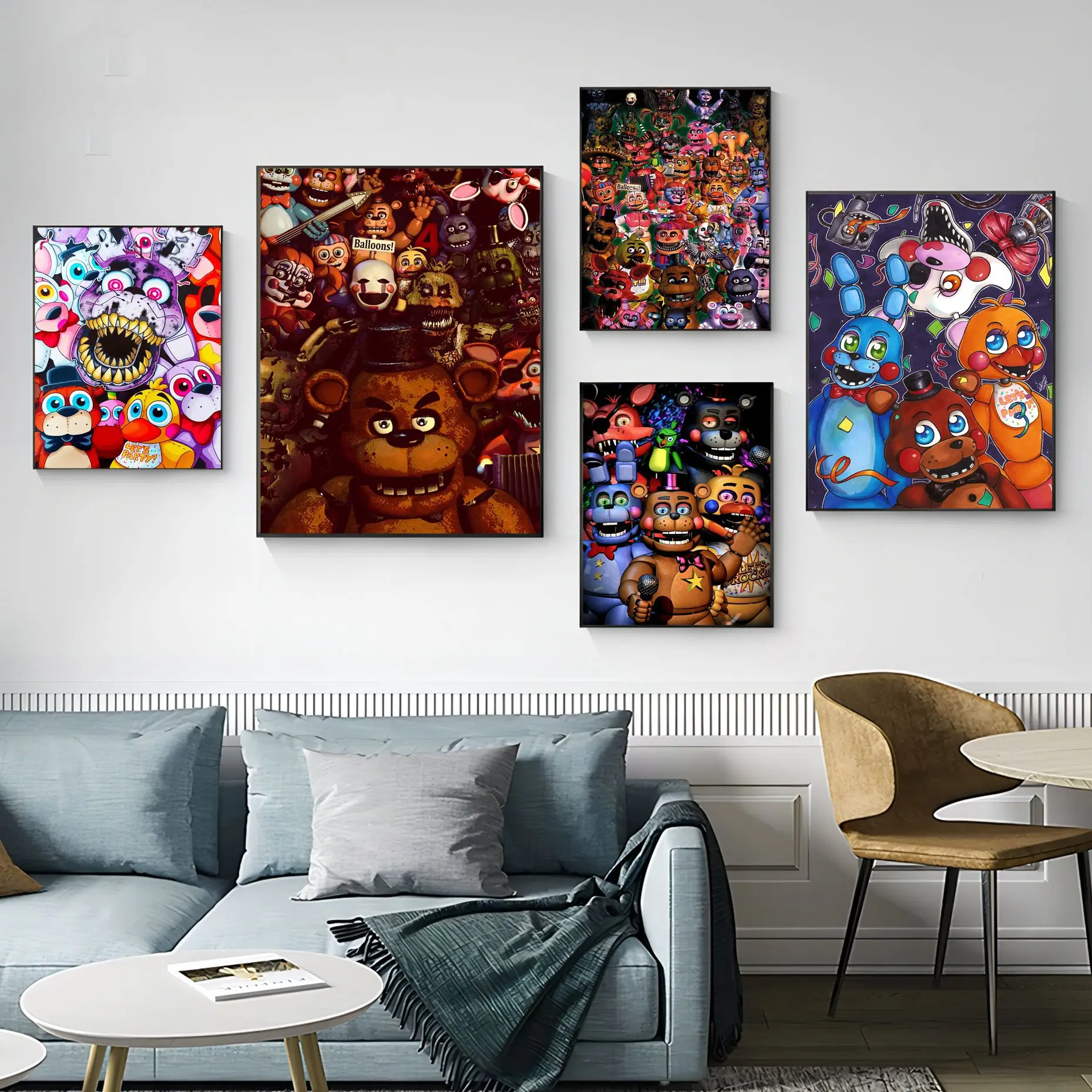 Fnaf Five nights-At-Freddys Anime Posters, pintura de decoración ...
