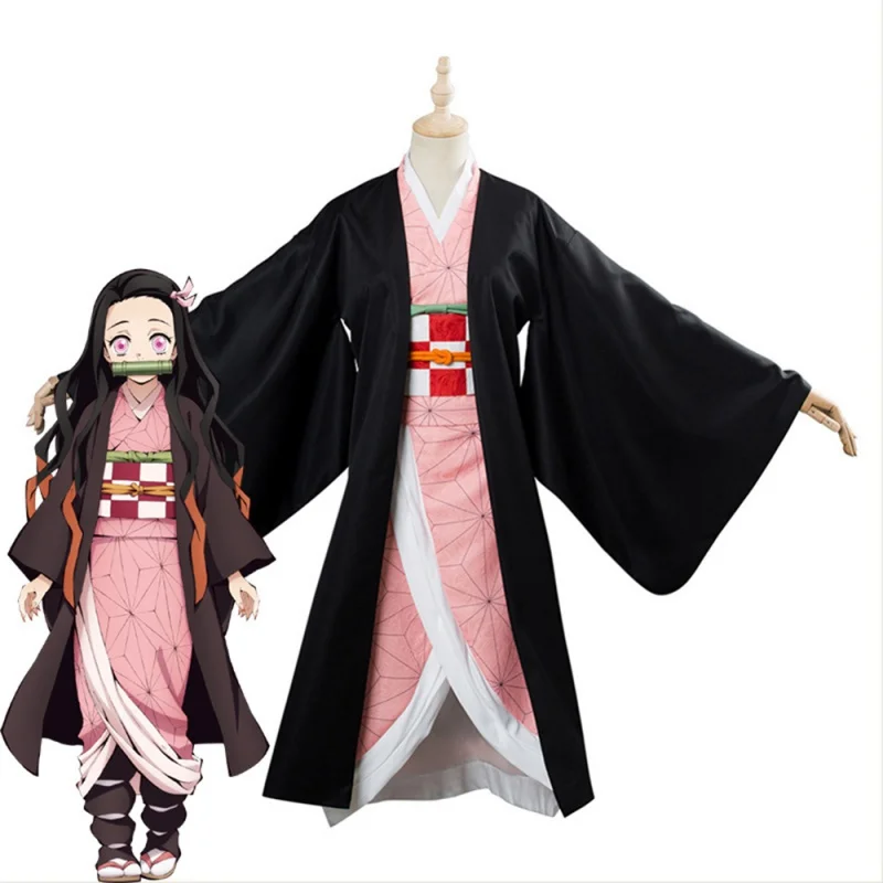 Kamado-Nezuko-fantasia-de-cosplay-infantil-anime-assassino-de-dem-nios ...