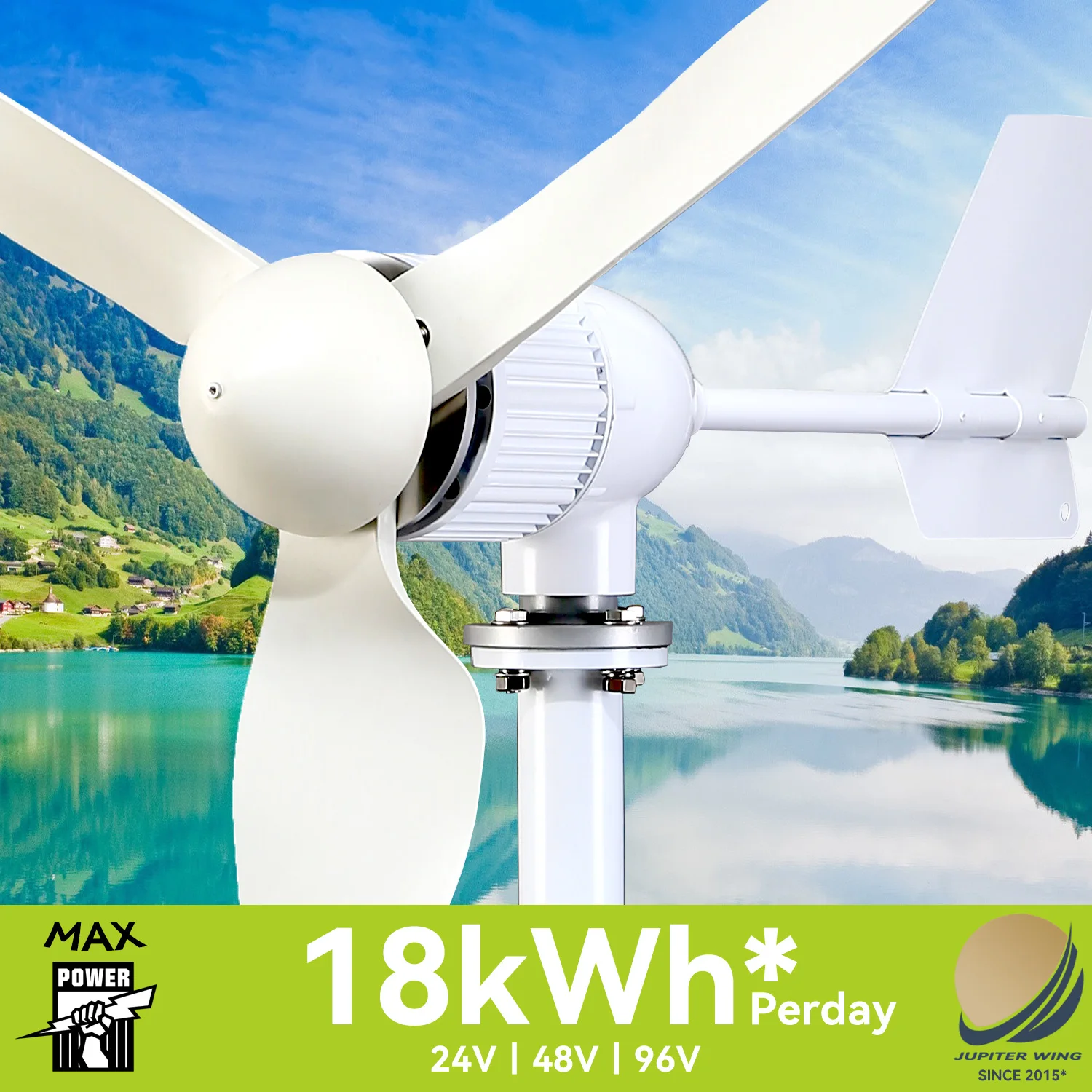Wind Turbine No Fake 1800W High Efficiency Windmill With Ultra Hybrid ...