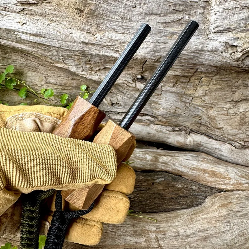 New Outdoor Flint Fire Starter with Wood Handle Igniter Waterproof ...