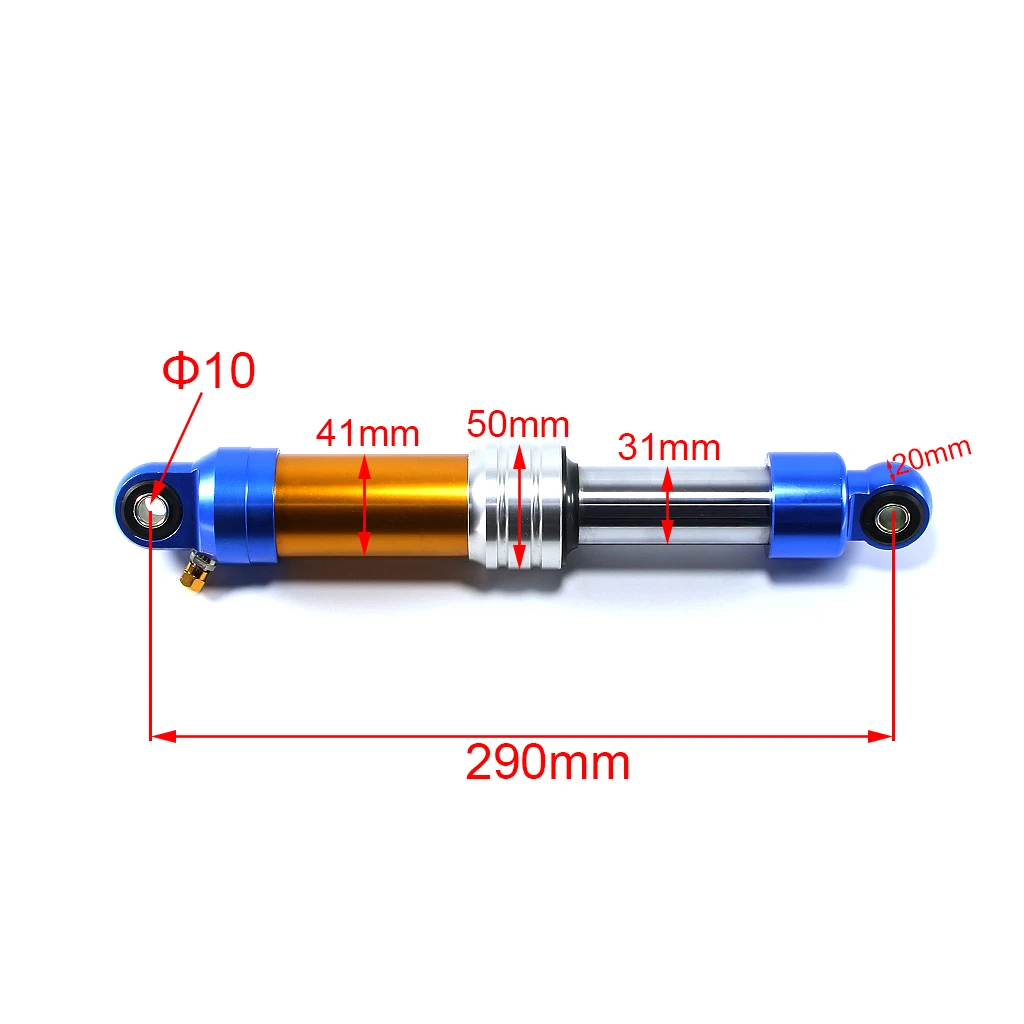 Hydraulic Oil Damper Air Rear Shock 290mm Motorcycle Rear Shock ...
