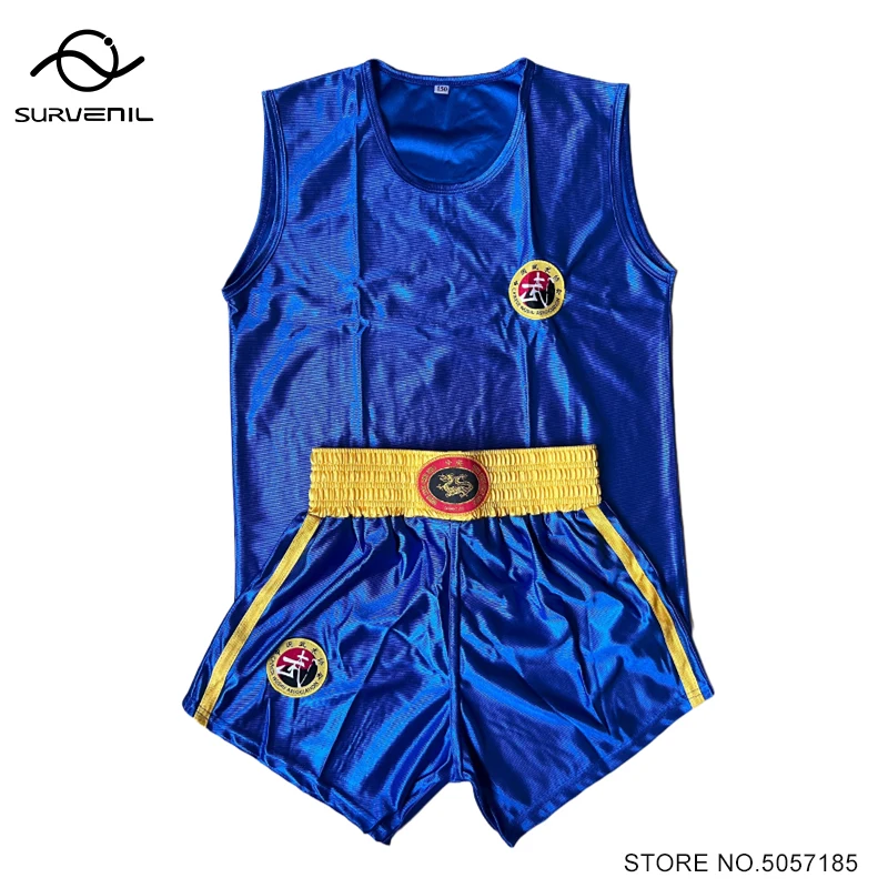 Boxing Uniform Men Women Kids Muay Thai Boxing Shorts Sanda Wushu ...