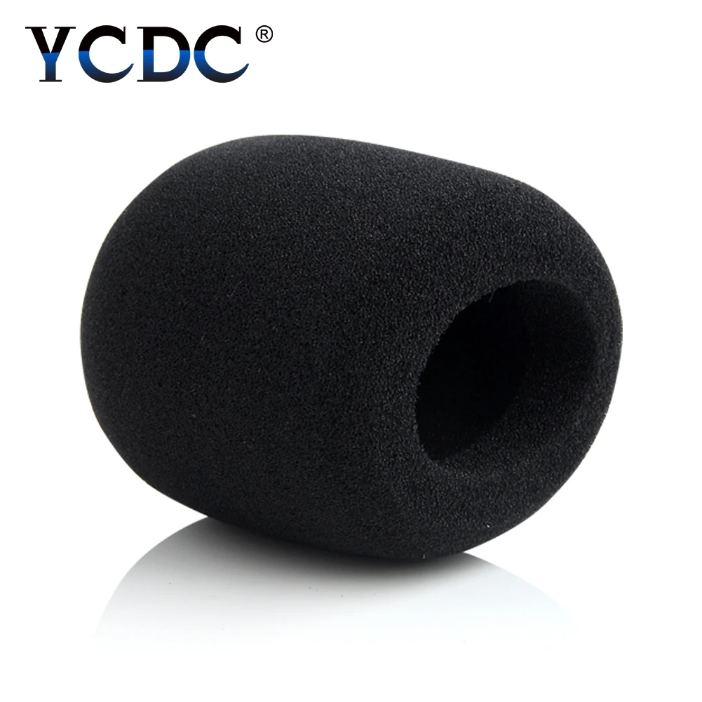 2PCS-Black-7x3-5cm-Mic-Microphone-Foam-Cover-Thicken-Professional ...