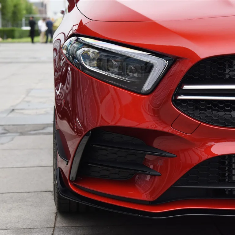 A35-Black-Front-Bumper-Carbon-Fiber-Printing-Canards-Splitters-for ...
