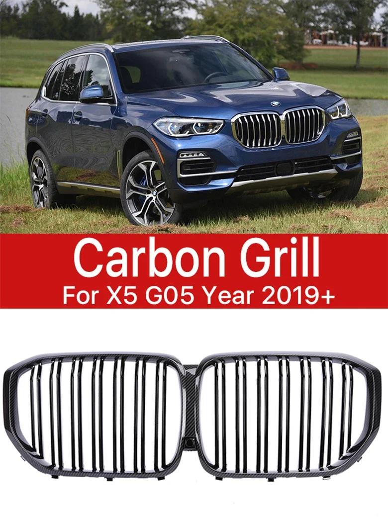 Front-Bottom-Kidney-Bumper-Grille-Carbon-Fiber-M-Style-Grills-For-BMW ...