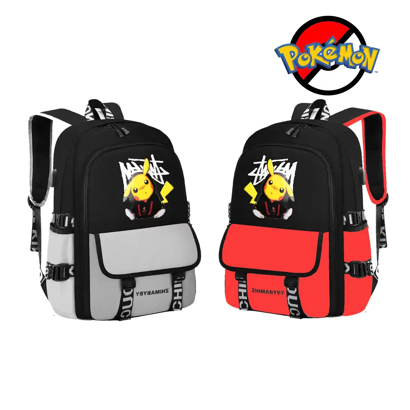 Mochila De Pikachu para escuela primaria, morral escolar de dibujos ...