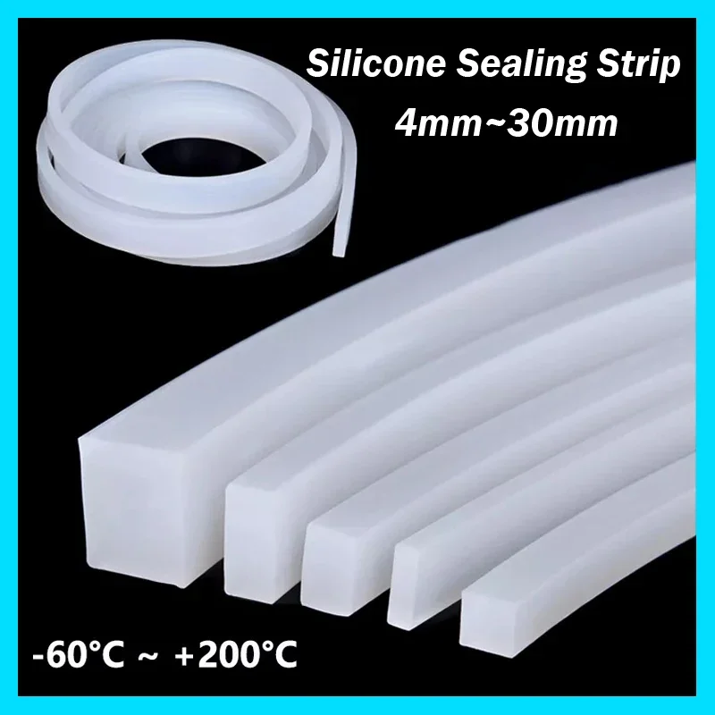 1Meter Width 4/5/6/8/10/15/16/18/20/25/30mm Silicone Rubber Solid ...