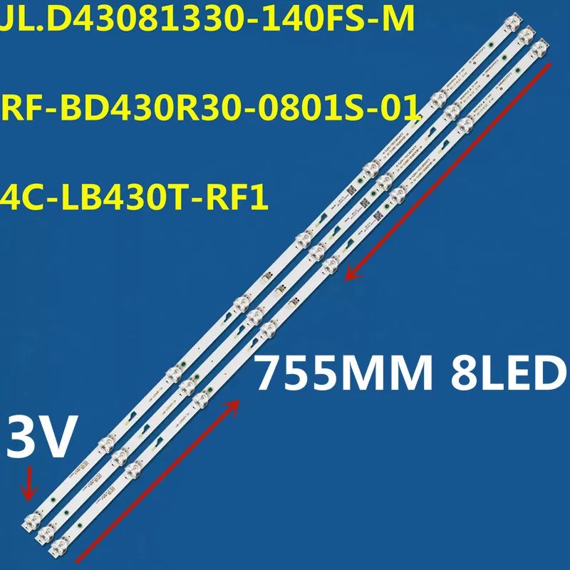 New-LED-Backlight-Strip-For-JL-D43081330-140FS-M-E469119-TL43JTX332M08A ...