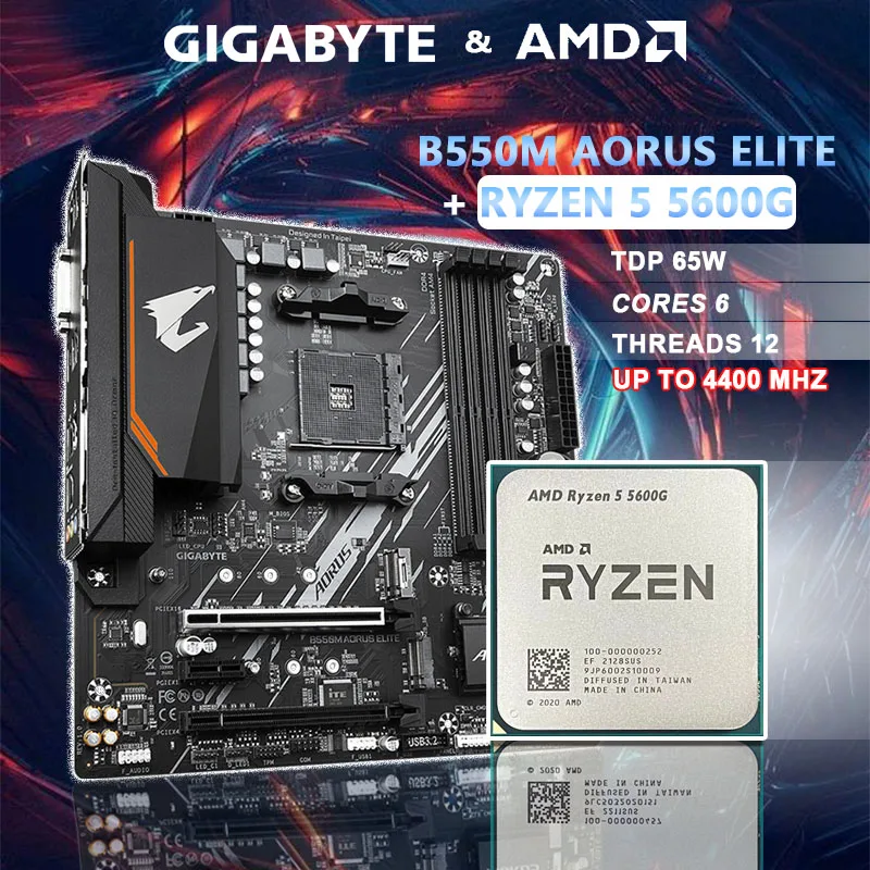 Carte-m-re-AMD-Ryzen-5-5600G-R5-5600G-CPU-GIGABYTE-GA-Bcape-M-AORUS ...