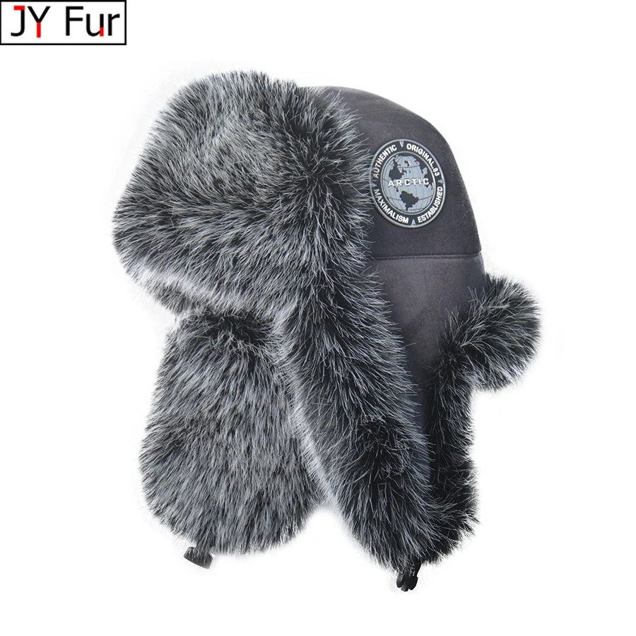 2024-New-Men-s-100-Natural-Fake-Fox-Fur-Bomber-Hats-Winter-Russian-Man ...
