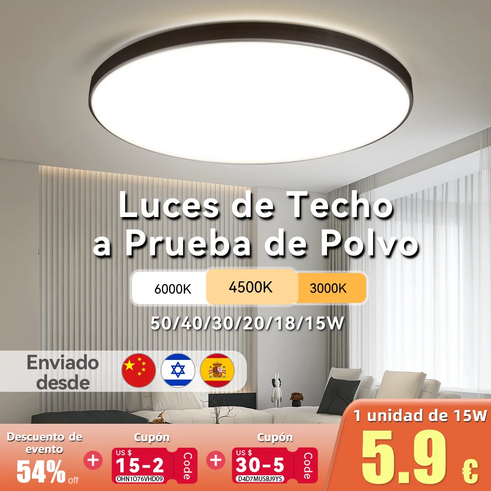 L-mpara-de-techo-Led-moderna-iluminaci-n-de-50-40-30-20-18-15W ...