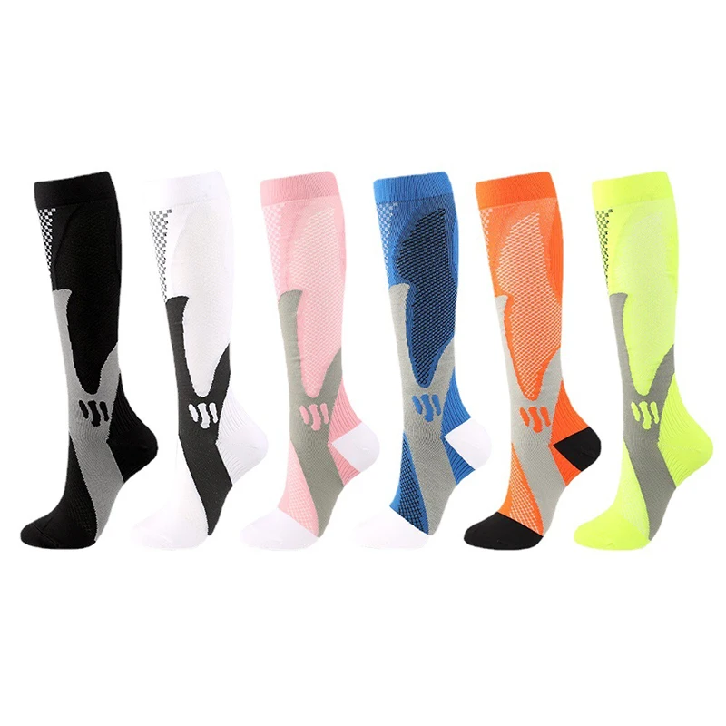 Anti-Fatigue-Pain-Relief-20-30-MM-Black-Football-Compression-Socks ...