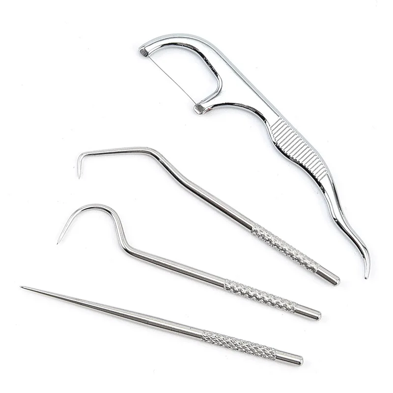 Metal Stainless Steel Oral Cleaning Tooth Flossing Tools Portable ...