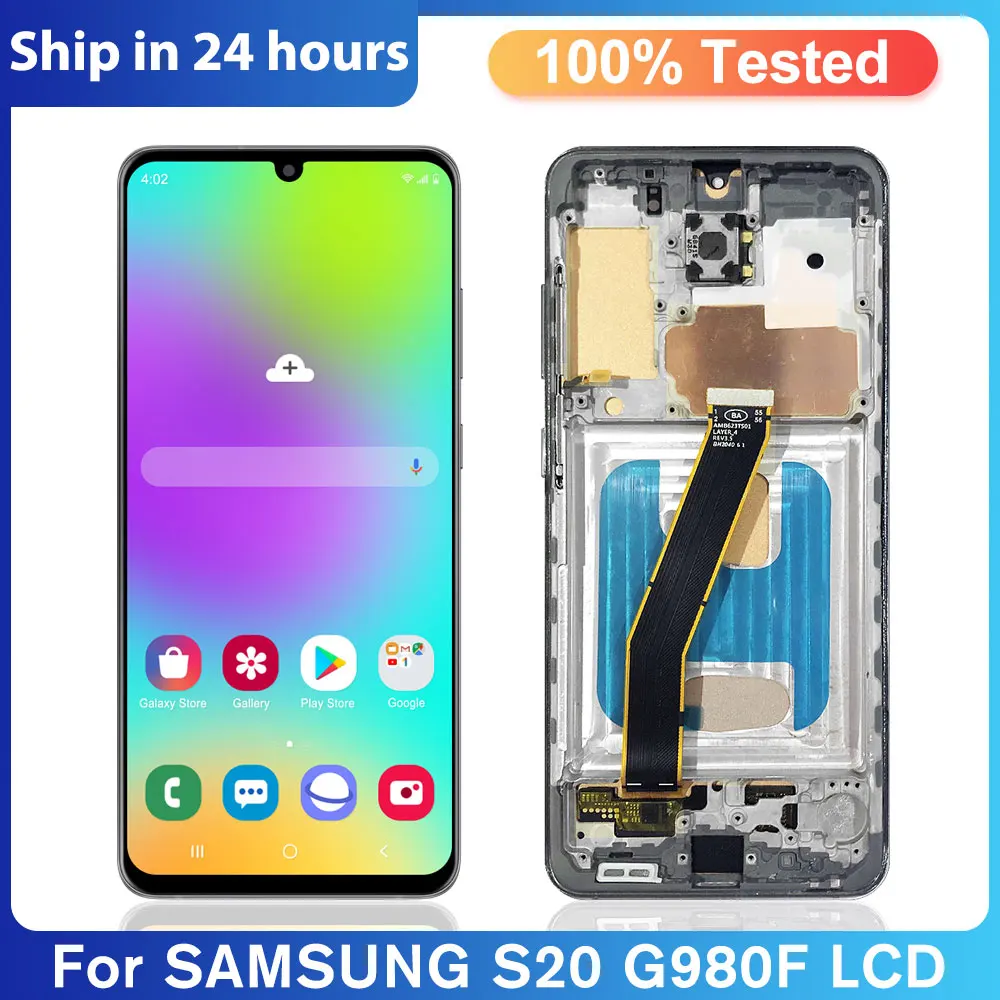 100-Tested-For-Samsung-Galaxy-S20-SM-G980-SM-G980F-DS-LCD-Display-Touch ...
