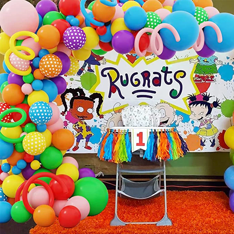 133pcs-Rainbow-Balloon-Arch-Kit-7-Assorted-Color-Balloons-for-Rugrats ...